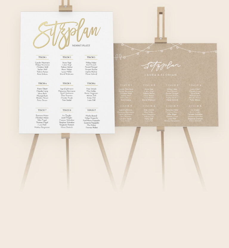 Sitzplan selber gestalten - 3 kreative Ideen zum Nachmachen